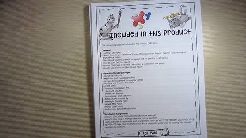 Sketchbook for High School Art by Ms Artastic | Teachers Pay Teachers