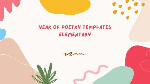 Seasonal Poetry Templates | Elementary Year-Long Poetry Unit -All 4 Seasons