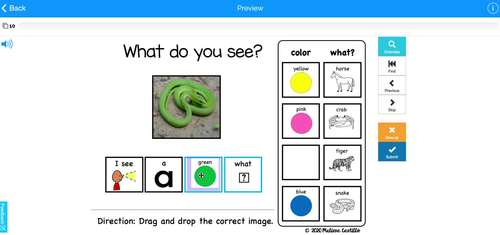 WH Question: Animals what Do You See? | Boom Cards by ABA Learning Corner