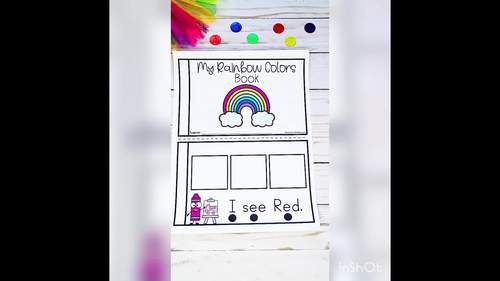 Rainbow Colors Reader, St. Patrick's Day Emergent Reader, Color Word Work