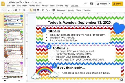 Editable Morning Work Presentation Google Slides PowerPoint Templates ...