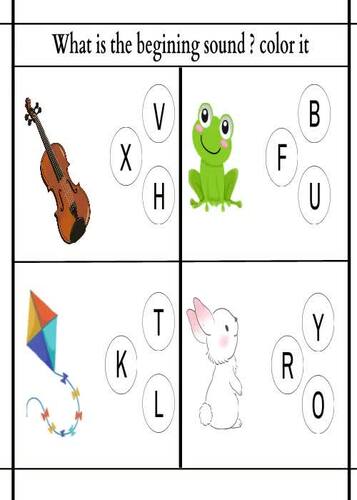 Beginning 2 Sounds Worksheets Sorts - Alphabet Letter Sounds Sorting ...