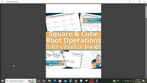 Square Root & Cube Root Operations Foldable Notes & Practice Activities ...