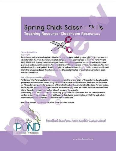 Spring Scissor Skills and Cutting Practice Crafts by From the Pond