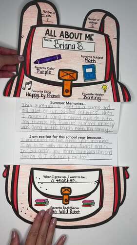 All About Me Backpack Craft / Back to School Craft by loveandlessons