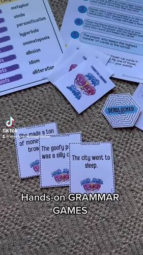 ELA Test Prep Parts of Speech Games Review - Grammar Games & Test Prep
