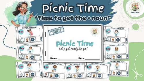 Gestalt Model w/ Sentence Frame Mini Book (Picnic: "Time to get the ...