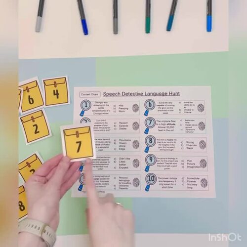 Speech Therapy Scavenger Hunt for Upper Elementary Articulation + Language