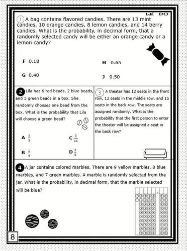 Math STAAR Review DELUXE Book: 7.6 I- Probability by The Mighty ...