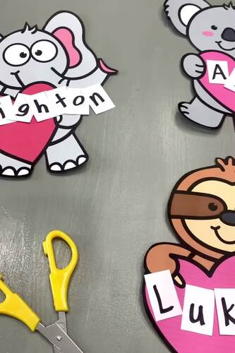 Valentine's Day Name Crafts for Preschool, Pre-K & Kindergarten | TPT