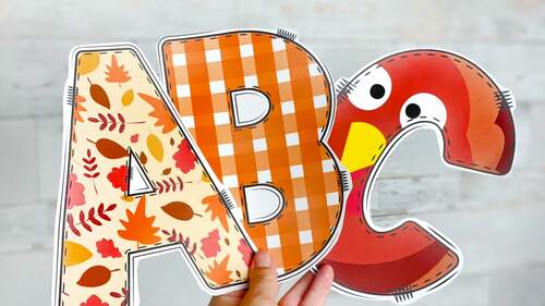 Thanksgiving Lettering for Bulletin Board Titles / Classroom Decor ...
