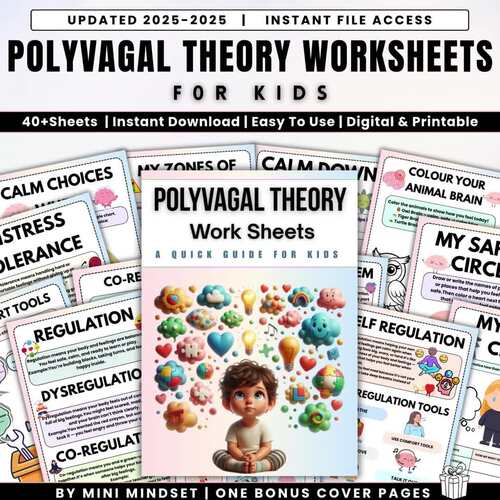 Polyvagal Theory Worksheets for Kids | Emotional Regulation Activities