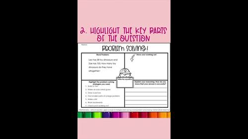 3rd Grade Two Step Word Problems Addition and Subtraction Assessments