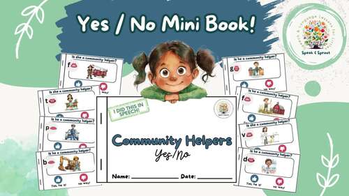 Yes / No Mini Book (Community Helpers : Is he/she a community helper?)