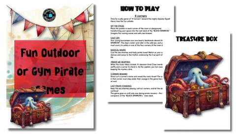 Outdoor games with little or no equipment, LOW PREP, Pirate theme
