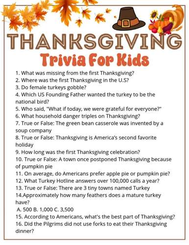 Fall Trivia Game Mega Bundle, Fun Autumn Trivia Quiz for Kids, teens ...