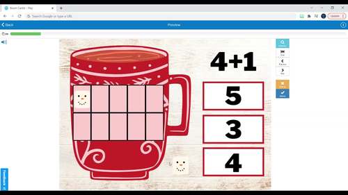 Hot Cocoa Addition Boom Cards by Little Hands on Learning | TpT