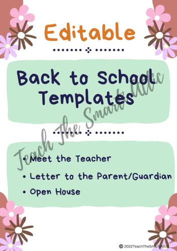 Meet the Teacher - Back to School (3 Templates Included) | TPT