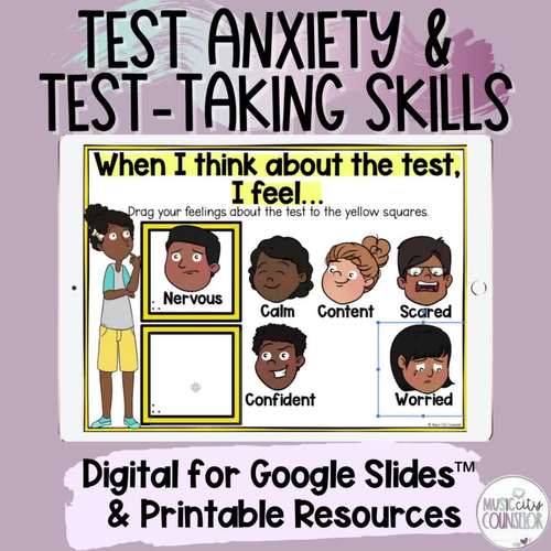 Test-Taking Skills, Test Anxiety Digital Printable English & Spanish ...