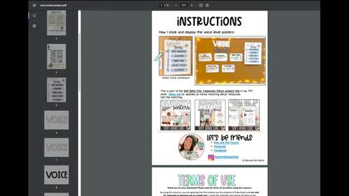 Voice Level Posters and Chart | EDITABLE Signs Soft Boho Chic Classroom ...