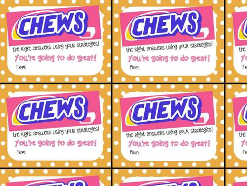 Hi-Chew Testing Motivation Treat Tag-Chews the right answers using your ...