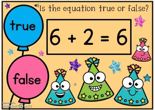 Boom Cards™ True or False Equations by Leigh's Library | TPT
