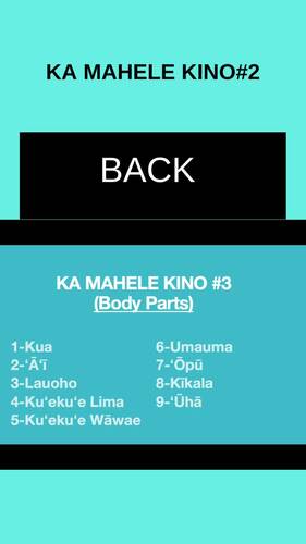 Learn the Body Parts in Hawaiian (Body Parts #3 series) Back-Thighs