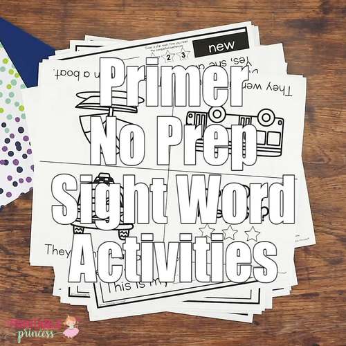 No Prep Sight Word Activities Bundle #2 by The Printable Princess
