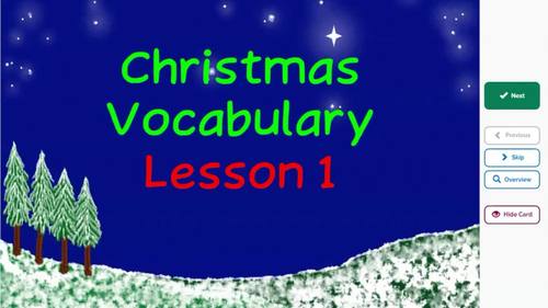 Christmas Vocabulary Activities No-Prep Lesson 3 Set by AlDee ELA