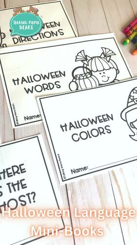 Interactive Halloween Language Mini-Books by Talking Mama Bears | TPT