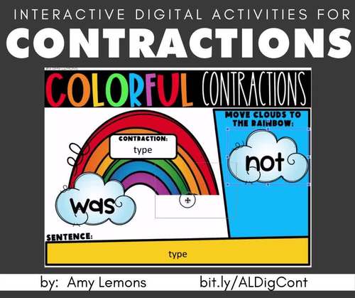 Digital Activities for Contractions {Seesaw, Google Slides, PowerPoint}