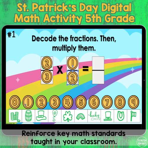 Grade 5 Digital Math St. Patrick's Day Activity Multiplying & Dividing ...