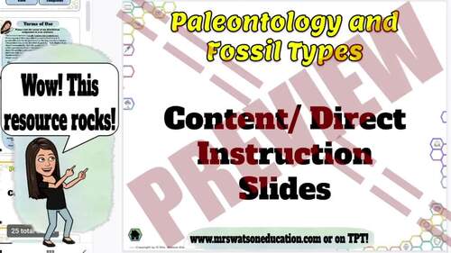 Paleontology and Fossil Type "Doodle" Style Notes with Slides, INB ...