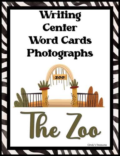 Zoo Word Wall Cards With Photographs by Cindy's Treasures | TPT