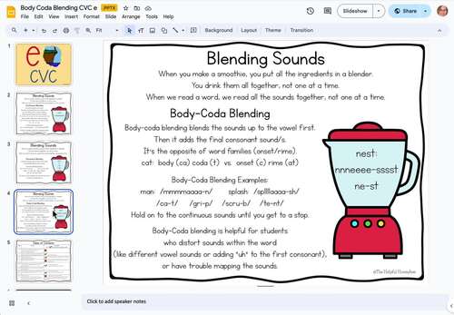 Digital Phonics: Body Coda Blending w/ Continuous Sounds CVC Short e