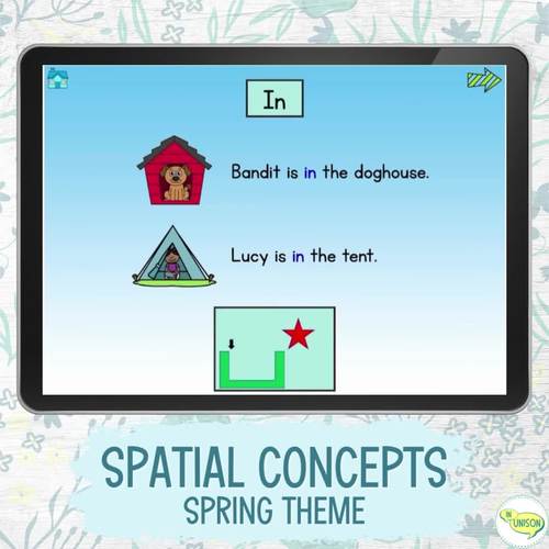 Spring Spatial Concepts Boom Cards™ | In Out On Off by In Unison Speech ...