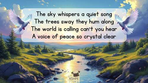 Music: Peace Is Here Choir Song Classroom Songs Reading Lyrics Sing-along