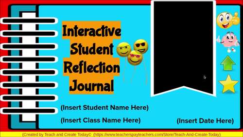 Interactive Student Reflection Journal GOOGLE SLIDES by Teach and ...