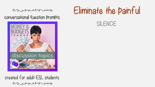 Money and Budgets DISCUSSION QUESTIONS for Advanced Adult ESL by Rike ...