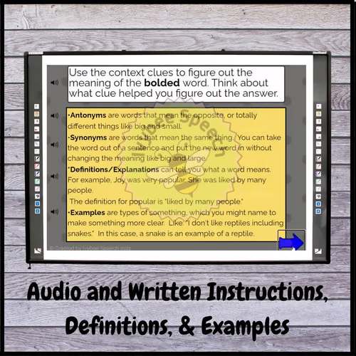 Context Clues Strategies Tier 2 Vocabulary Middle School Boom Cards Deck 11