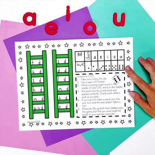 Grapheme Short Vowel Substitution Word Ladder Game by Sunshine and ...