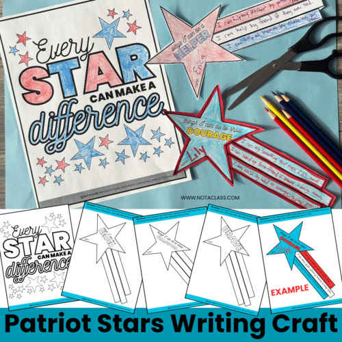 Patriot Day September 11th Activity Patriot Stars Writing Craft ...