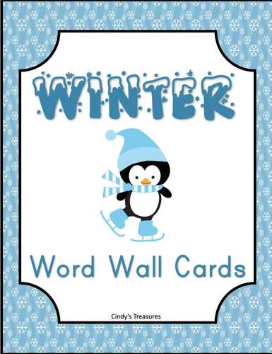 Winter Word Wall Cards by Cindy's Treasures | TPT