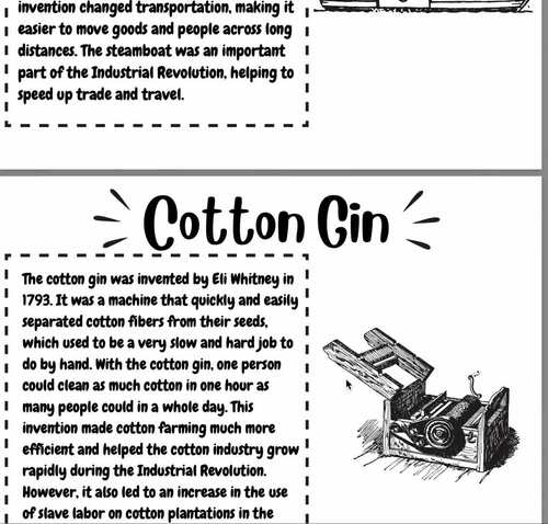 Industrial Revolution Inventions Gallery Walk by A Dads Classroom