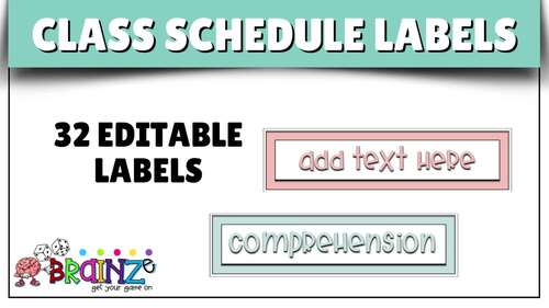 Boho Rainbow Classroom Schedule Cards | Editable Daily Schedule Labels