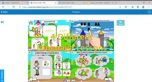 Paper Bag Princess Book Companion Language Activity BOOM Cards | TPT