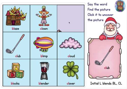 Christmas Articulation Games L BLENDS Boom Cards by Funny Owl | TPT