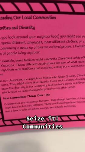 Communities Social Studies Integrated Reading Game Comprehension ...