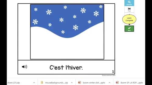 Les animaux de l’hiver French Winter Animals Reader Print & Boom Cards ...