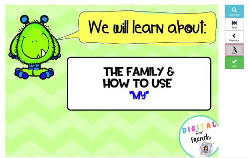 French Possessive Adjectives | BOOM CARDS Family | Adjectifs Possessifs ...